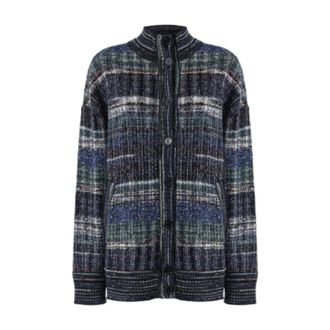 Missoni Mehrfarbige Strick-Rei&szlig;verschlussjacke - - Knitwear - Damen - Mehrfarbig - S