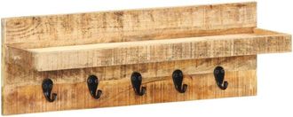 vidaXL Porte-manteau mural 60x15x20 cm Bois de manguier brut solide Vidaxl