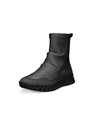 Ecco Gruuv Damen-Stiefel zum &Uuml;berziehen, mittelhoch, Schwarz, 39/39.5 EU