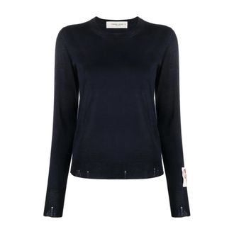 Golden Goose Regul&auml;rer Strick Rundhals Pullover - - Knitwear - Damen - Blau - XS