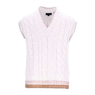 Lacoste Homme, Pulls, Blanc, Taille: L Pull sans manches Momo Flour