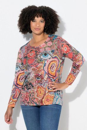 Angel Of Style T-Shirt Langarmshirt Glitzersteinchen Patchprint