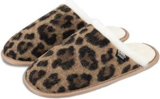 Isotoner Mules en fourrure danimal pour femme