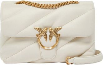 Pinko Handtasche Pinko Sacs main Love Puff Classic Cl Sheep Nap Blanc