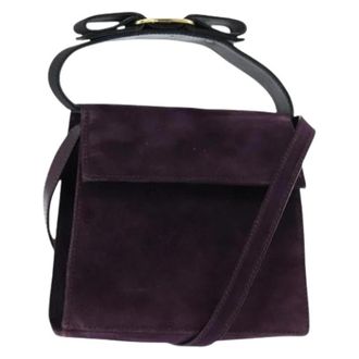 Ferragamo Pre-owned Wildleder Umh&auml;ngetasche - - Pre-owned - Damen - Lila - ONE SIZE