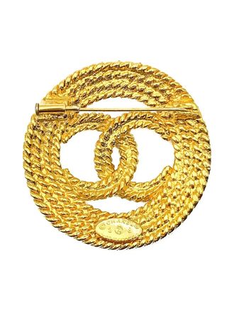 Chanel broche &agrave; logo CC (1989) - Or