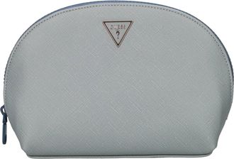 Guess Femme, Sacs, Bleu, Taille: ONE Size Saffiano Beauty Case