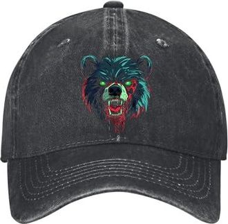 Generic Chapeau De Sport Ours Zombie en Col&egrave;re Casquette Trucker D&eacute;contract&eacute;e Casquette De Baseball Athl&eacute;tique Chapeau De Soleil pour Randonn&eacute;e Quotidien Entr