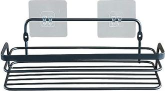 Douceur d'Intérieur Duschkorb, kabelgebunden, Premium Schwarz, Metall