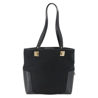 Ferragamo Pre-owned Canvas schultertasche - - Pre-owned - Damen - Schwarzk - ONE SIZE