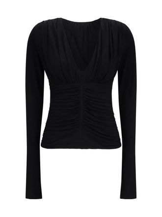 Max Mara Womens Long-Sleeved Top Beato Black Viscose Jersey Tops