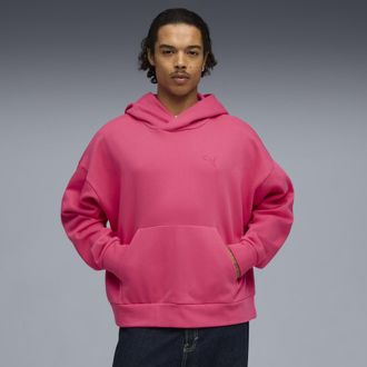Puma Wardrobe Essentials Boxy Fleece Hoodie Herren, Kleidung, Rosa, XL