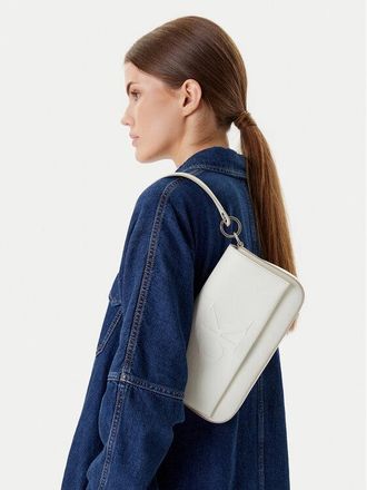 Calvin Klein Handtasche Sculpted Flap Shoulder Pouch LV04K3148G Wei&szlig;