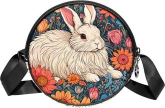 Generic Petit sac &agrave; bandouli&egrave;re circulaire pour femme, petit sac &agrave; bandouli&egrave;re avec fermeture &eacute;clair et bretelles r&eacute;glables style d&eacute;contract&eacute; pour femmes et f