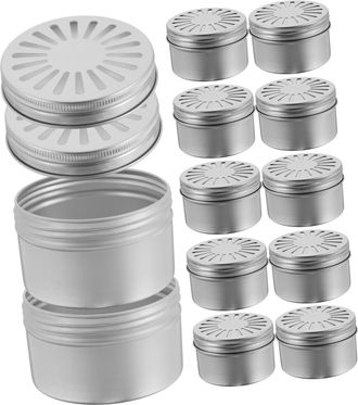 SOLUSTRE Aluminium Aromadiffusor Kasten 120ml Leere Duftöl Aufbewahrungsbox Schraubdeckel Hohl Lufterfrischer Für Zuhause Büro Auto