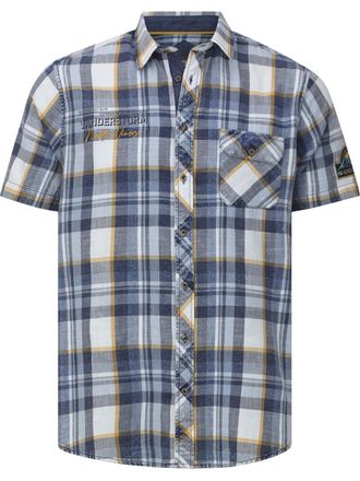 Jan Vanderstorm Herren Kurzarmhemd Ingolof blau, 53/54