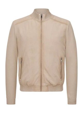 Milestone Herren Jacken beige uni mit Motiv