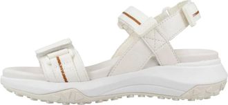 Geox Femme, Chaussures, Blanc, Taille: 40 EU Sandales plates &eacute;l&eacute;gantes avec grip