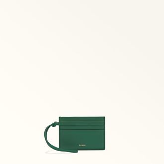 Furla Allegra Kartenetui S Botanical Green Gr&uuml;n Sidney-kalbsleder Damen