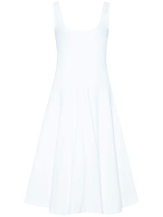 Rosetta Getty robe évasée à encolure ronde - Blanc
