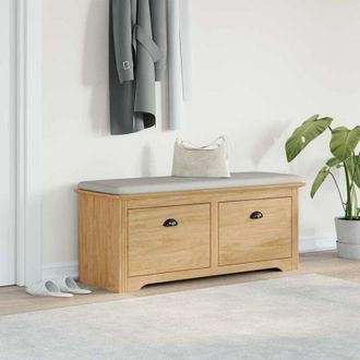 vidaXL vidaXL Banc de couloir avec tiroir BODO Marron miel 118 x 40 x 50 cm