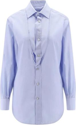 Maison Margiela Femme, Blouses et Chemises, Bleu, Taille: 38 FR Chemise Oversize en Coton