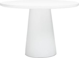 DRAWER Drawer - Table &agrave; manger 4 personnes ronde en fibre de ciment - Blanc - danli