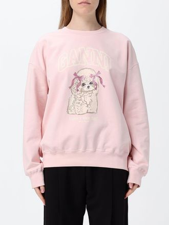 Ganni Relaxed-Fit Sweatshirt aus Baumwolle mit grafischem Logo-Print
