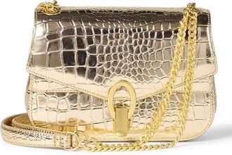 Amazon Essentials Sac à bandoulière pour femme avec chaîne, imitation crocodile, taille unique