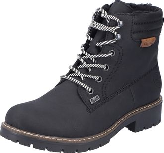 Rieker Winterstiefelette RIEKER, Damen, Gr. 36, schwarz, Lederimitat, Schuhe, mit Schaftrandpolsterung, Topseller