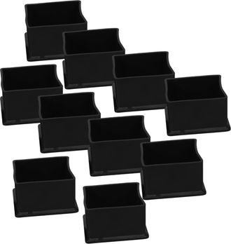 Angoily 12st&uuml;cke Stuhlbeinkappen Aus PVC Quadratisch rutschfest F&uuml;r M&ouml;belbeine Tische Und St&uuml;hle Schwarz Bodenschutz Gegen Kratzer Und Besch&auml;digungen