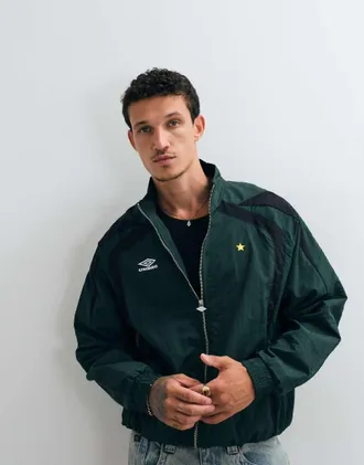Umbro Veste de surv&ecirc;tement d&eacute;contract&eacute;e - Vert et noir
