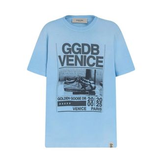 Golden Goose MC Dyed T-Shirt - - Tops - Herren - Blau - 2XL