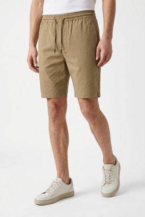 Only & Sons Chinoshorts ONLY & SONS ONSCAPRI SLIM SLUB CHINO SHORTS OTL, Herren, Gr. L, N-Gr, teak, Web, Obermaterial: 98% Baumwolle, 2% Elasthan, unifarben, slim