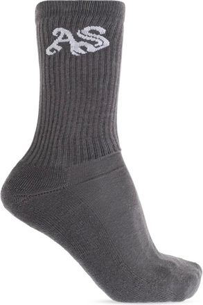 AllSaints Homme, Sous-v&ecirc;tements, Gris, Taille: S/M Chaussettes Gothiques