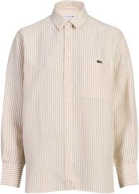 Lacoste Chemise manches longues &agrave; rayures en coton