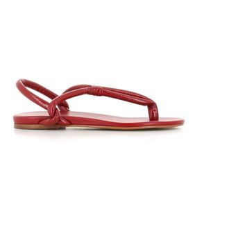Del Carlo Naplak Leder Sandale - - Shoes - Damen - Rot - 41 EU