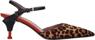 Premiata Femme, Chaussures, Brun, Taille: 37 EU Mules Animalier avec Ceinture Noire