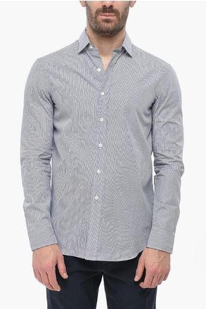 Salvatore Piccolo Striped Cotton Shirt With French Collar size 40