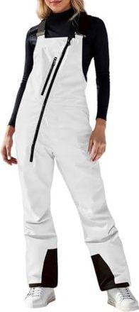 Generic Pantalon de Ski pour Femme - Coupe-Vent - Respirant - Fonctionnel - avec Bretelles - Baggy - Jupe Pare-Neige - Pantalon de Snowboard - Pantalon de Ski