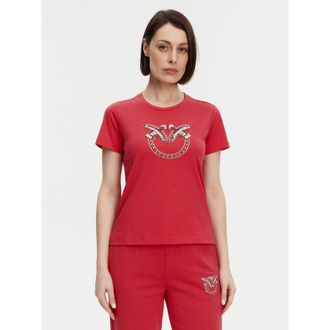 Pinko T-Shirt Quentin 100535 A2G7 Rot Regular Fit