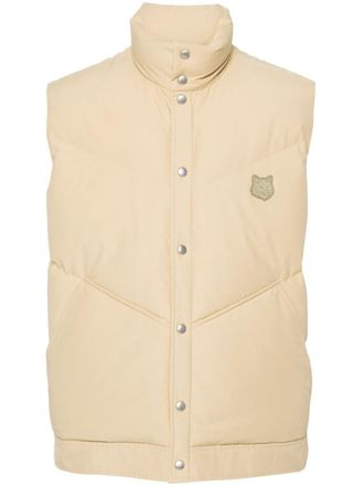 Maison Kitsun&eacute; gilet matelass&eacute; Bold Fox Head - Tons neutres