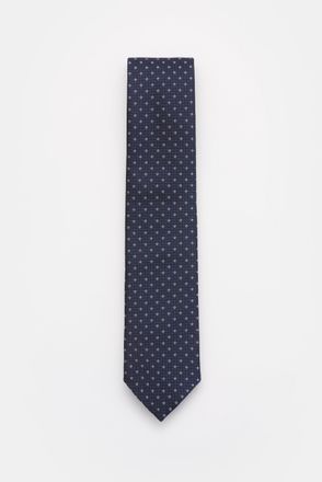 Ermenegildo Zegna Herren - Seidenkrawatte navy/schwarz/hellblau gemustert