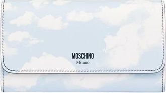 Moschino unisex, Accessoires, Bleu, Taille: ONE Size Chain Wallet Archive Clouds