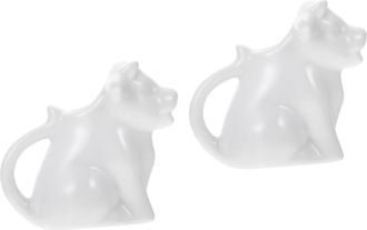 Cabilock 2st Milchkännchen Aus Keramik Kranz Sahnekännchen Aus Keramik Kaffeetasse Aus Keramik Tierischer Keramikkrug Milchkännchen Aus Porzellan Soße Milchkru
