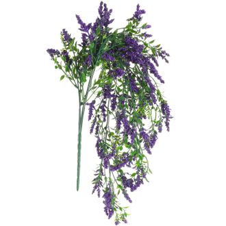 NUOBESTY H&auml;ngende Lavendelgirlande K&uuml;nstlich 75cm Rattanoptik Blumendekoration F&uuml;r Restaurant Und Outdoor Wand