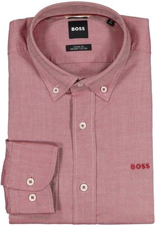 HUGO BOSS Herren Hemd rot Baumwolle