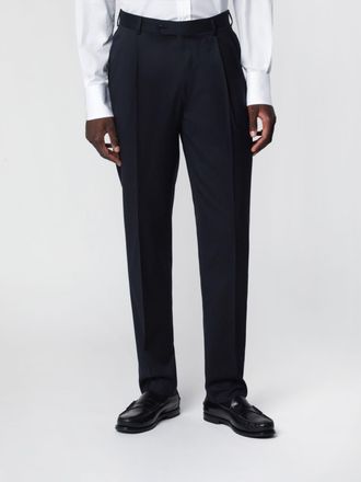 Luigi Bianchi Costume crois&eacute; en pure laine vierge avec revers en pointe