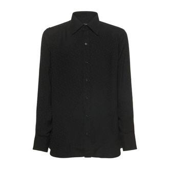 Tom Ford Viskose-Seidenhemd - - Shirts - Herren - Schwarzk - L