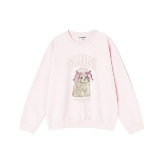Ganni Femme, Sweatshirts et sweats &agrave; capuche, Rose, Taille: 36 FR Poodle SweaT-shirt